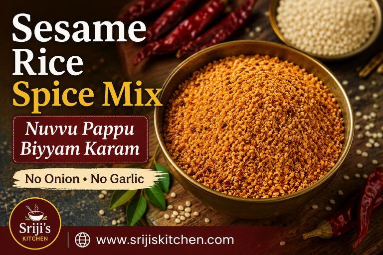Sesame Rice Spice Mix | Nuvvu Pappu Biyyam Karam
